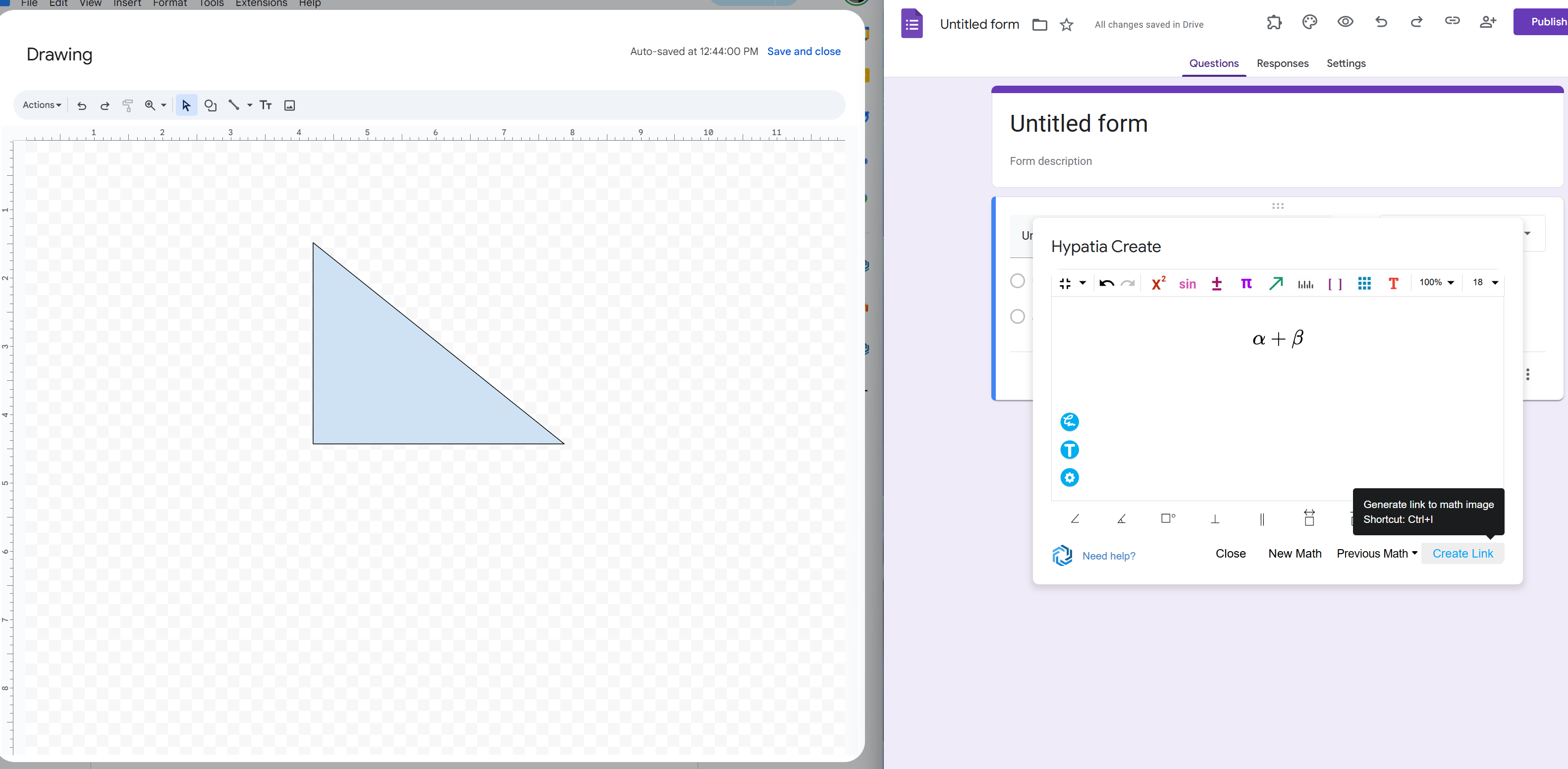Using Google Drawing tool with Hypatia Create - How to type...? - hypatia